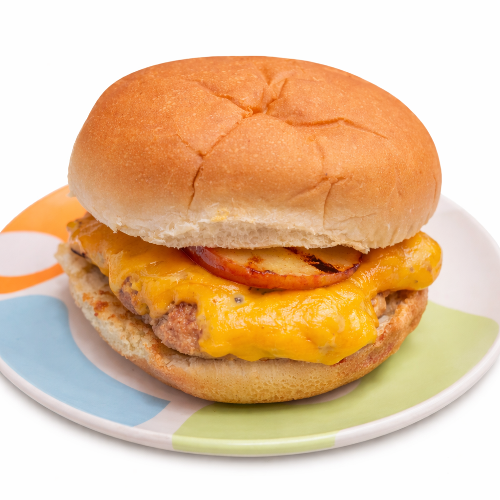 Cheddar and Apple Turkey Burgers For Kids - New Dad's Kitchen